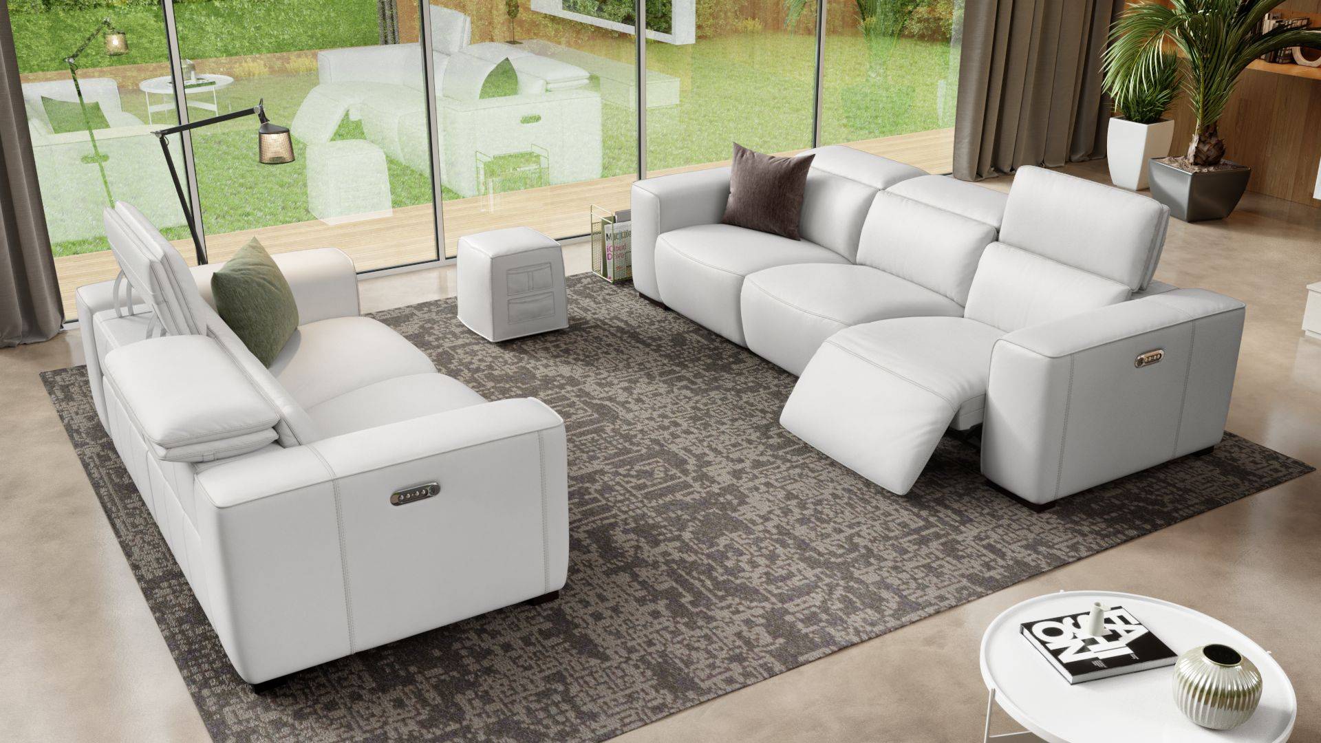 Lederhocker für Sofas | Sofanella
