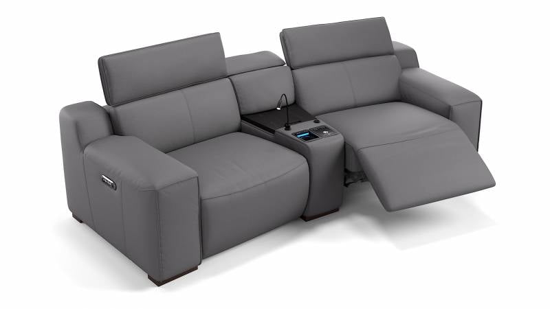 2er Sofa Kinosofa Loreto mit Mittelkonsole | Sofanella