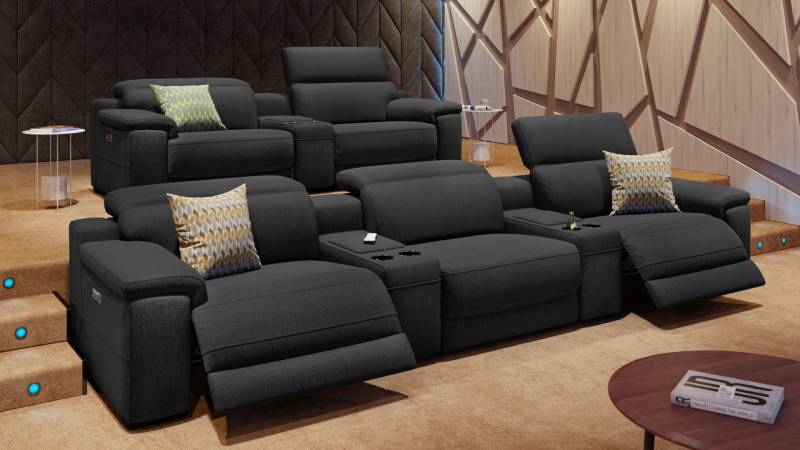 Stoffsofa Sora | Kinositze für Heimkino | Sofanella