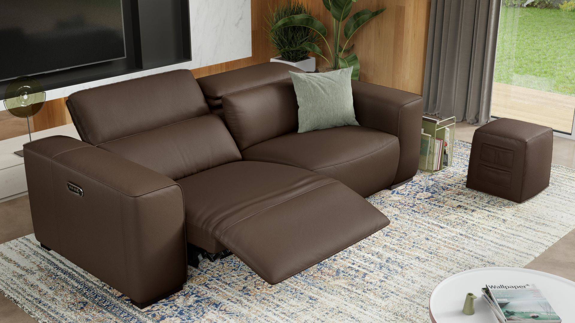 Lederhocker für Sofas | Sofanella